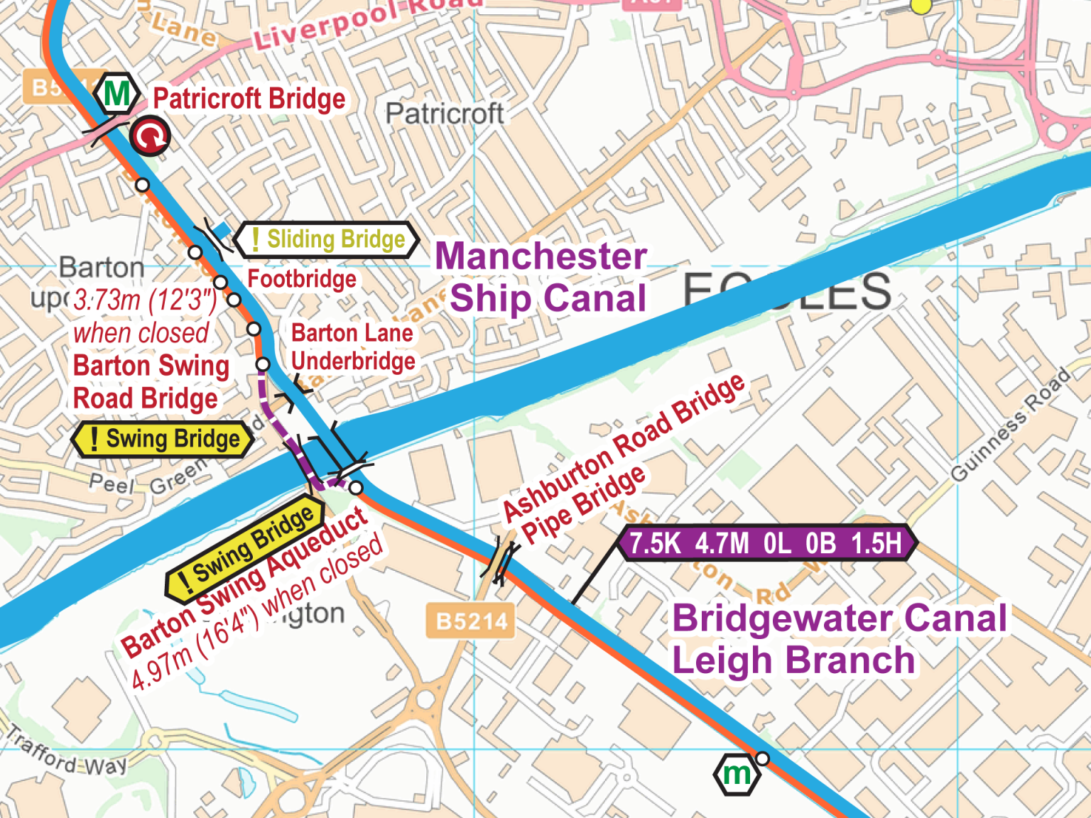 Bridgewater Canal Maps – Waterway Routes