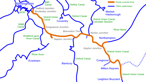 Grand Union Canal (North) Maps - Waterway Routes