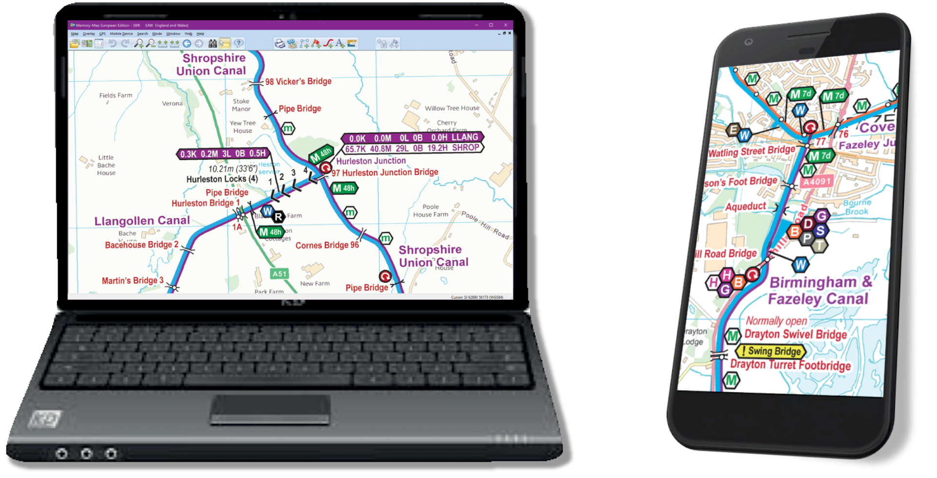 Maps in Memory-Map (qct) Format - Waterway Routes