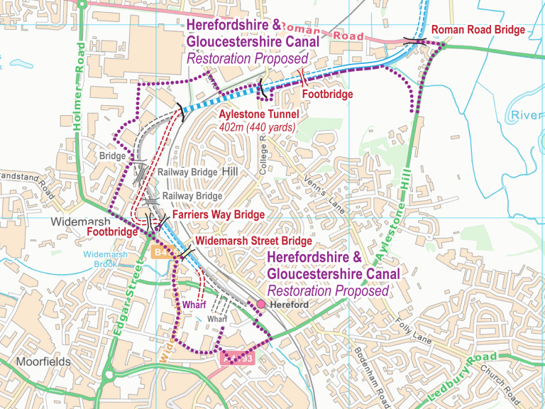 Herefordshire & Gloucestershire Canal (Restoration) Maps - FREE ...