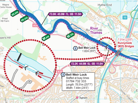 River Thames (Lower) Maps - Waterway Routes
