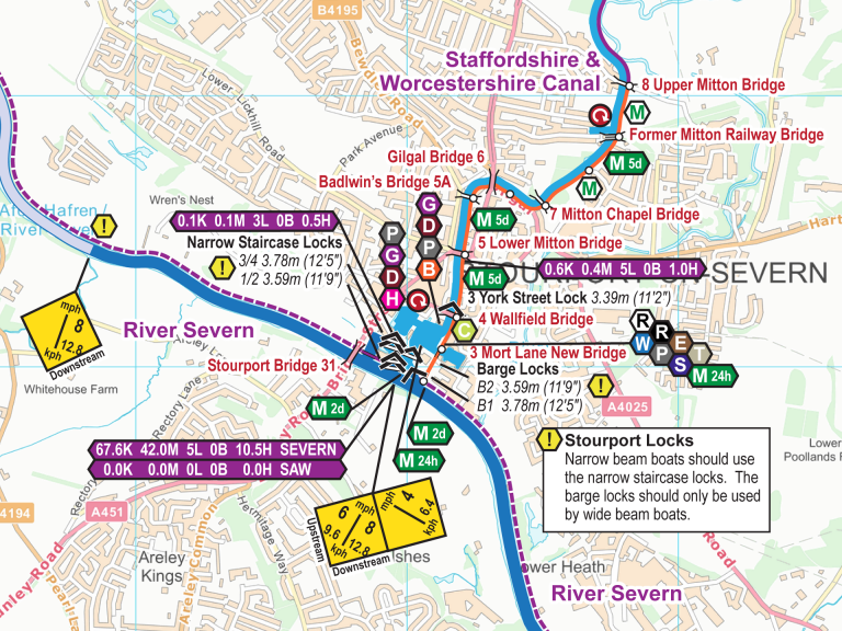 Stourport Ring Maps – Waterway Routes