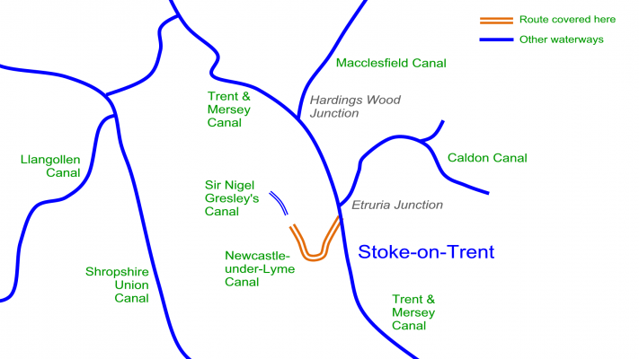 Newcastle-under-Lyme Canal Maps - Waterway Routes