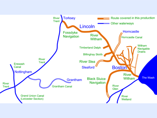 Fossdyke & Witham Navigation and Tributaries Map for Download ...
