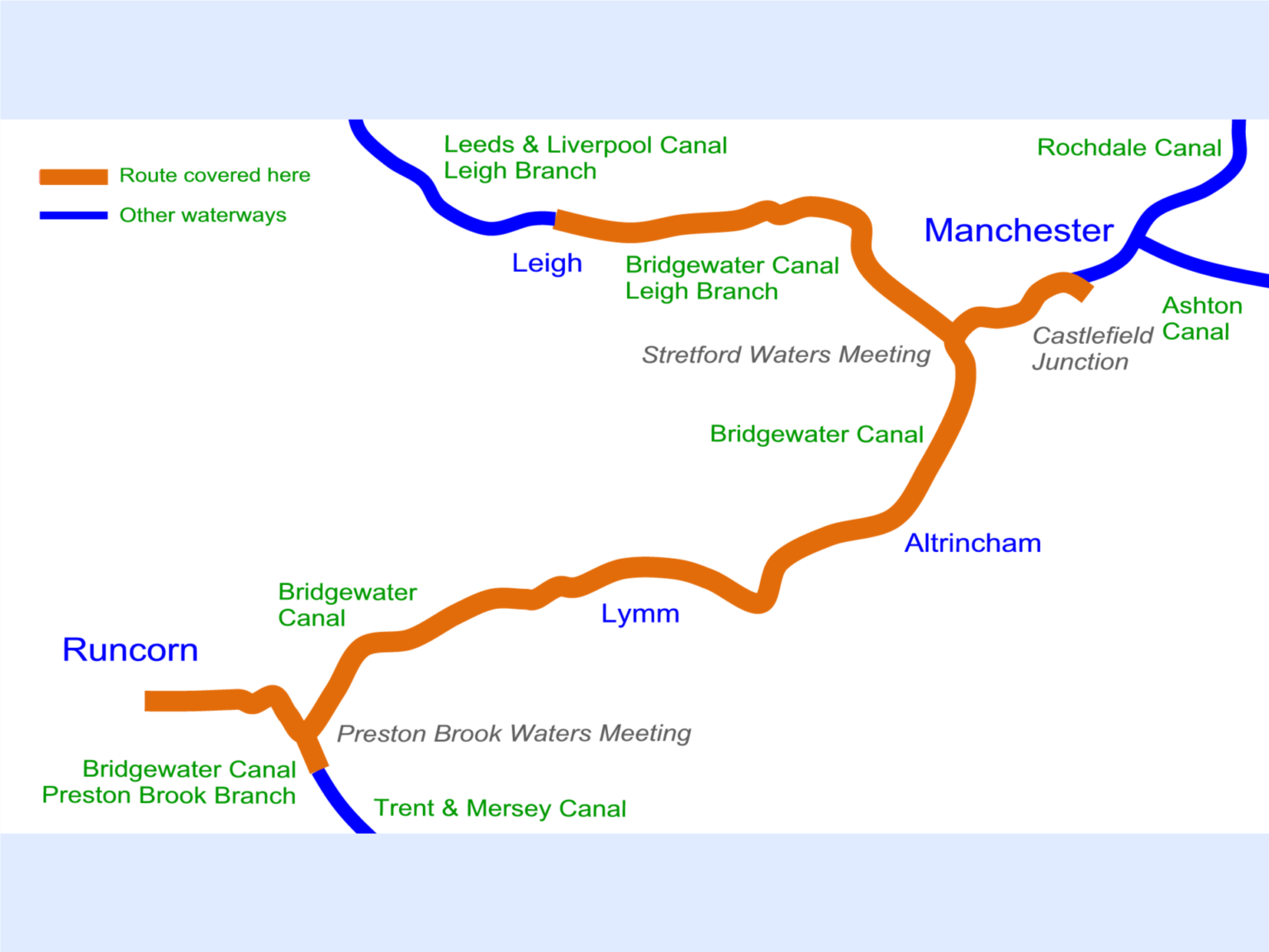 Bridgewater Canal Map for Download - Waterway Routes