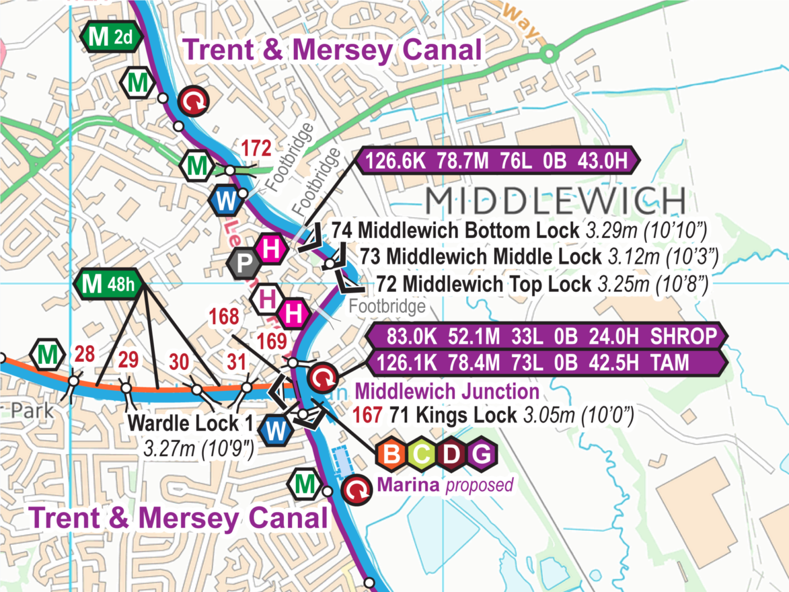 Trent & Mersey Canal Map for Download - Waterway Routes