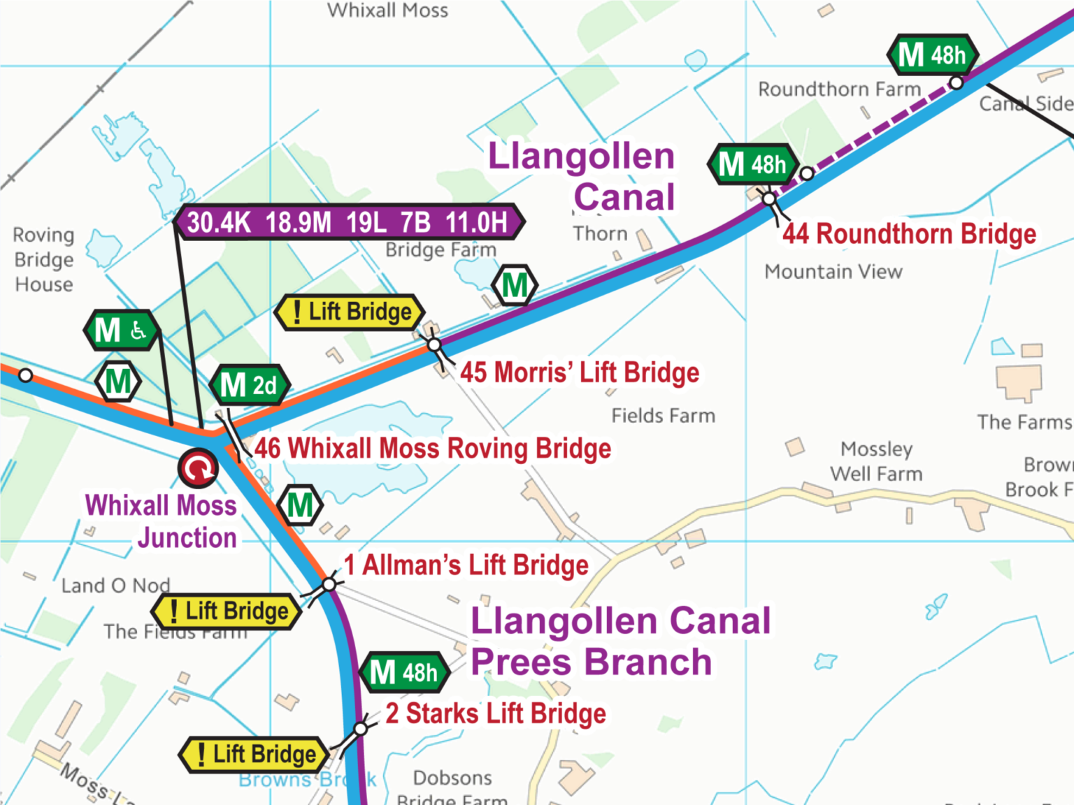 Llangollen Canal Map for Download - Waterway Routes
