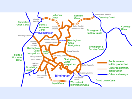 Birmingham Canal Navigations (BCN) Map for Download - Waterway Routes
