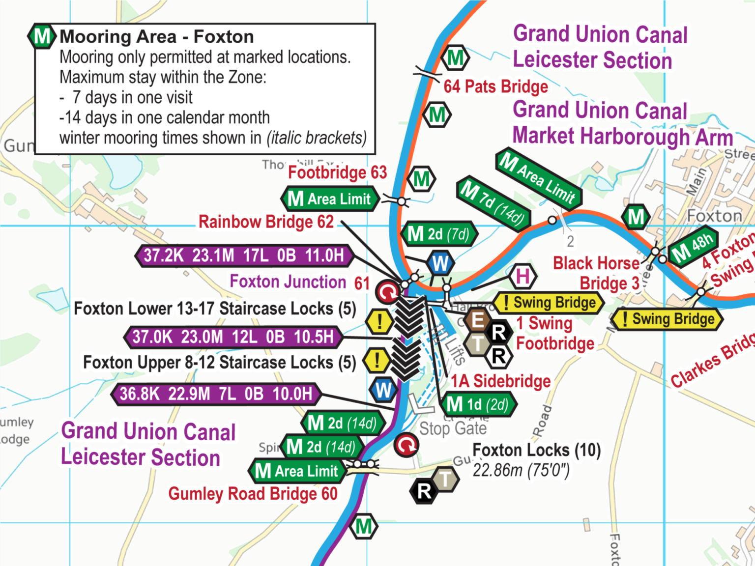 Grand Union Canal (Leicester Section) Map for Download - Waterway Routes