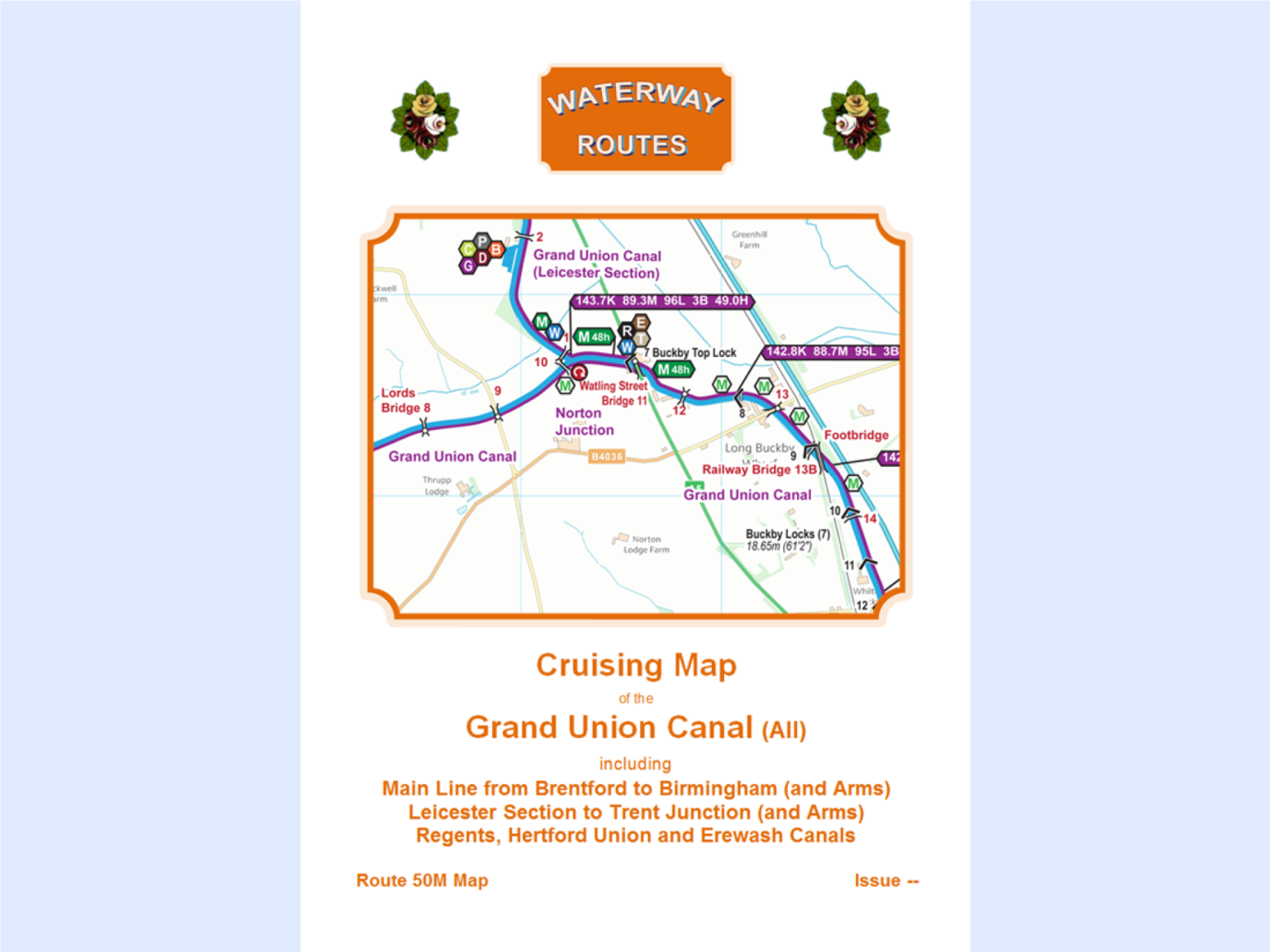 Grand Union Canal (All) Map for Download - Waterway Routes