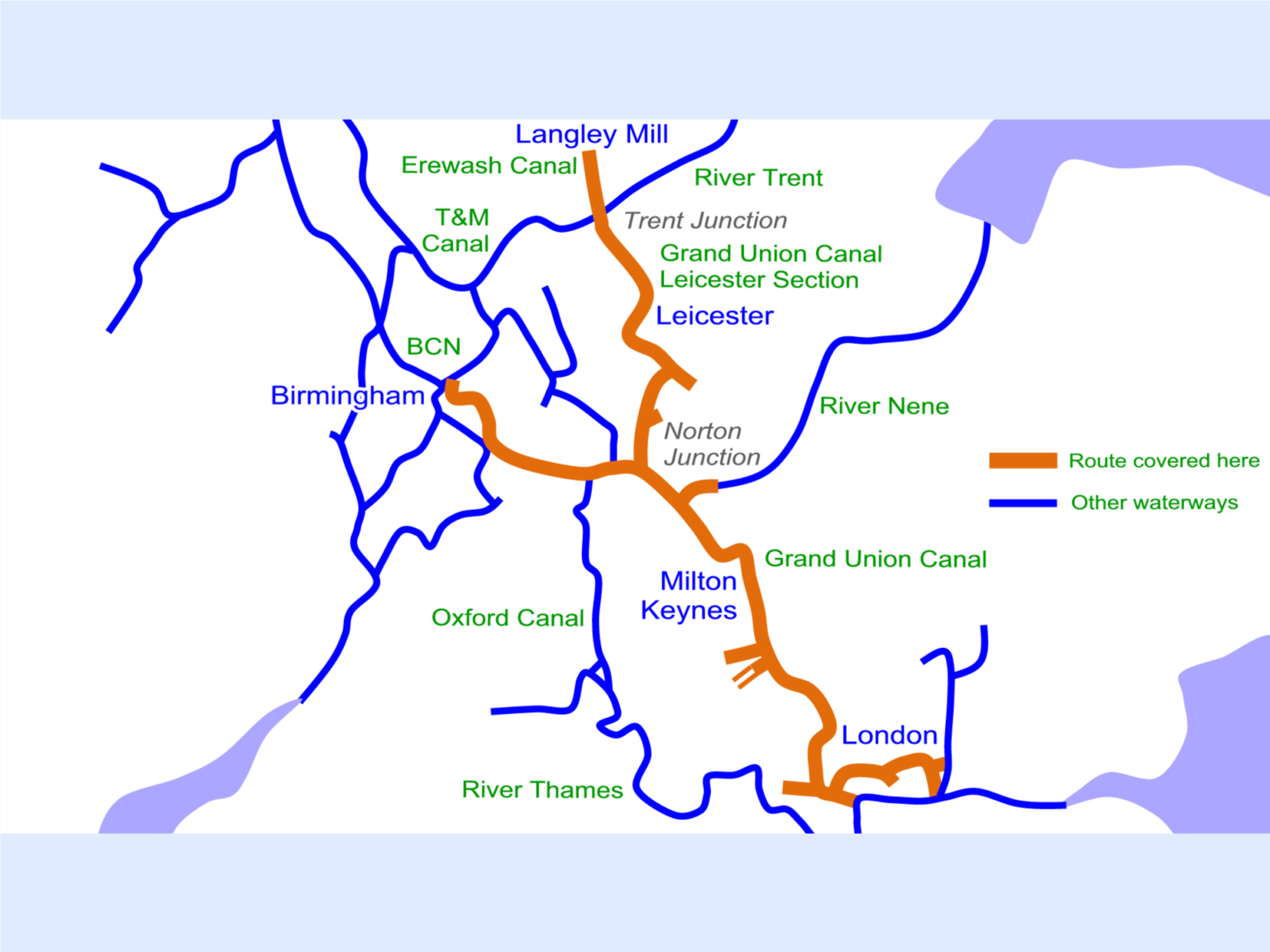 Grand Union Canal (All) Map for Download - Waterway Routes