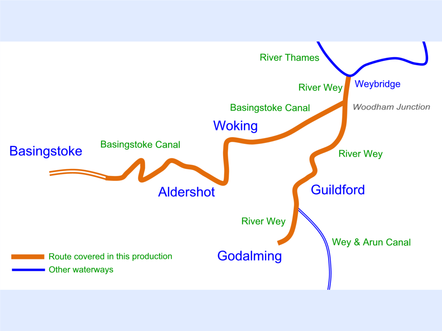 River Wey and Basingstoke Canal Map for Download - Waterway Routes