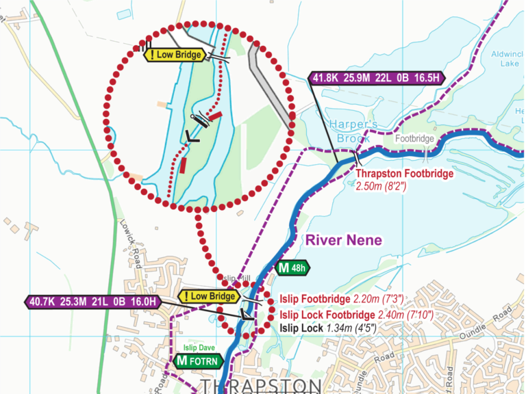 River Nene Map for Download - Waterway Routes