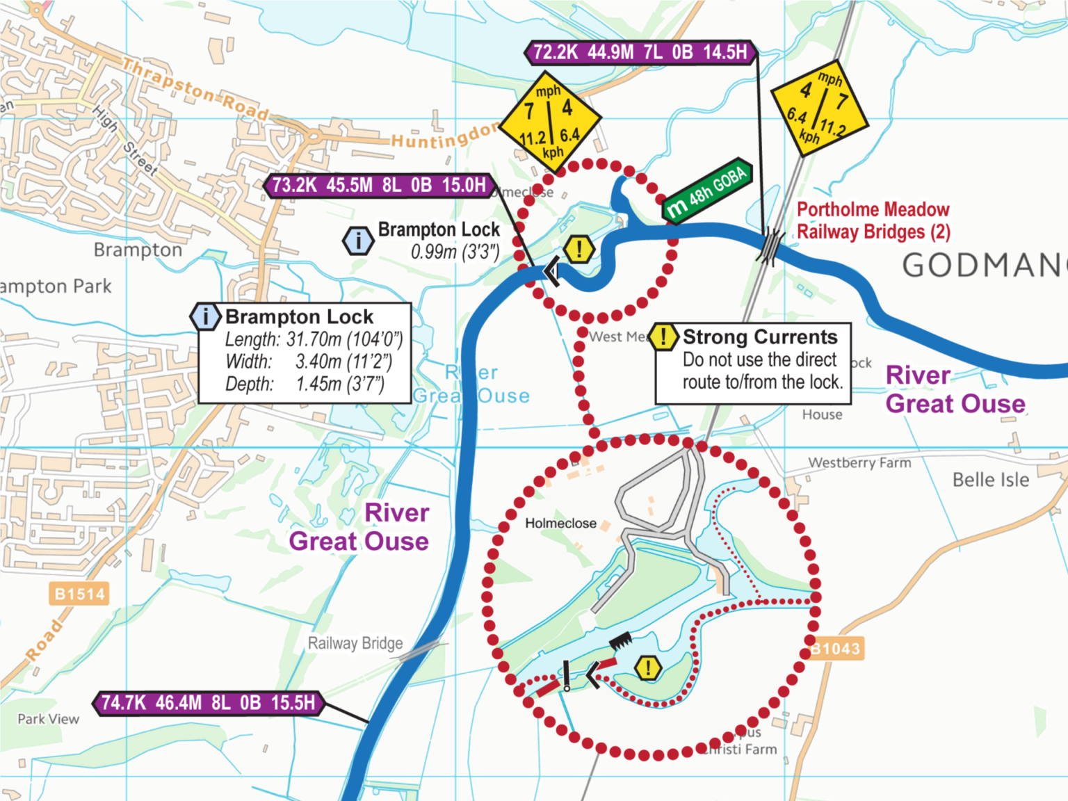 River Avon (Stratford) Maps - Waterway Routes