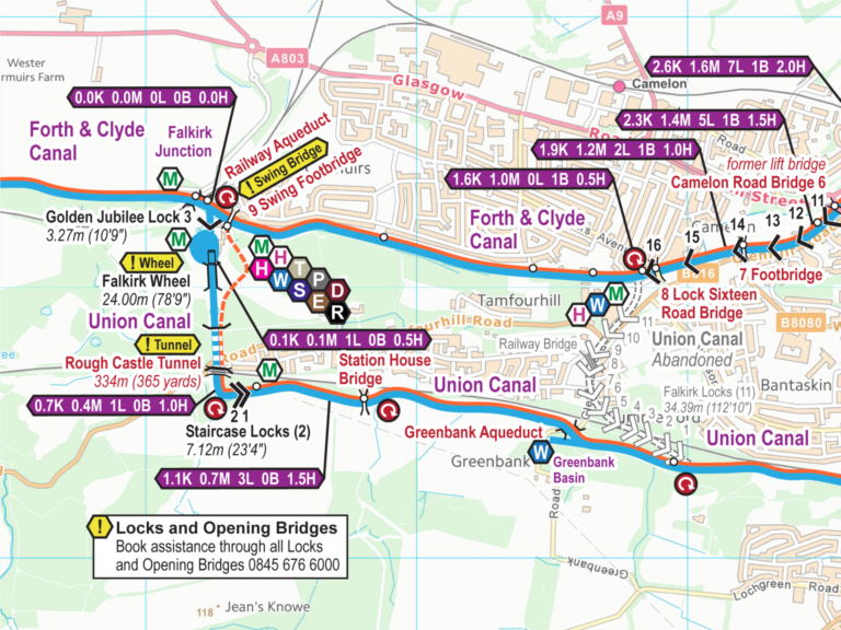 Forth & Clyde and Union Canals Map for Download - Waterway Routes