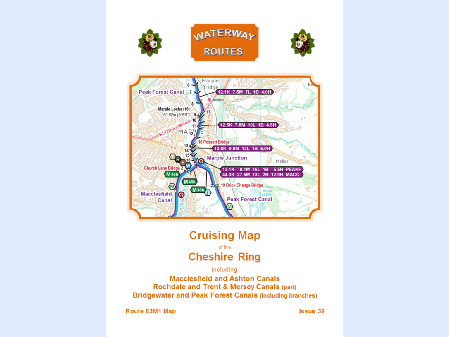 Cheshire Ring Map for Download - Waterway Routes