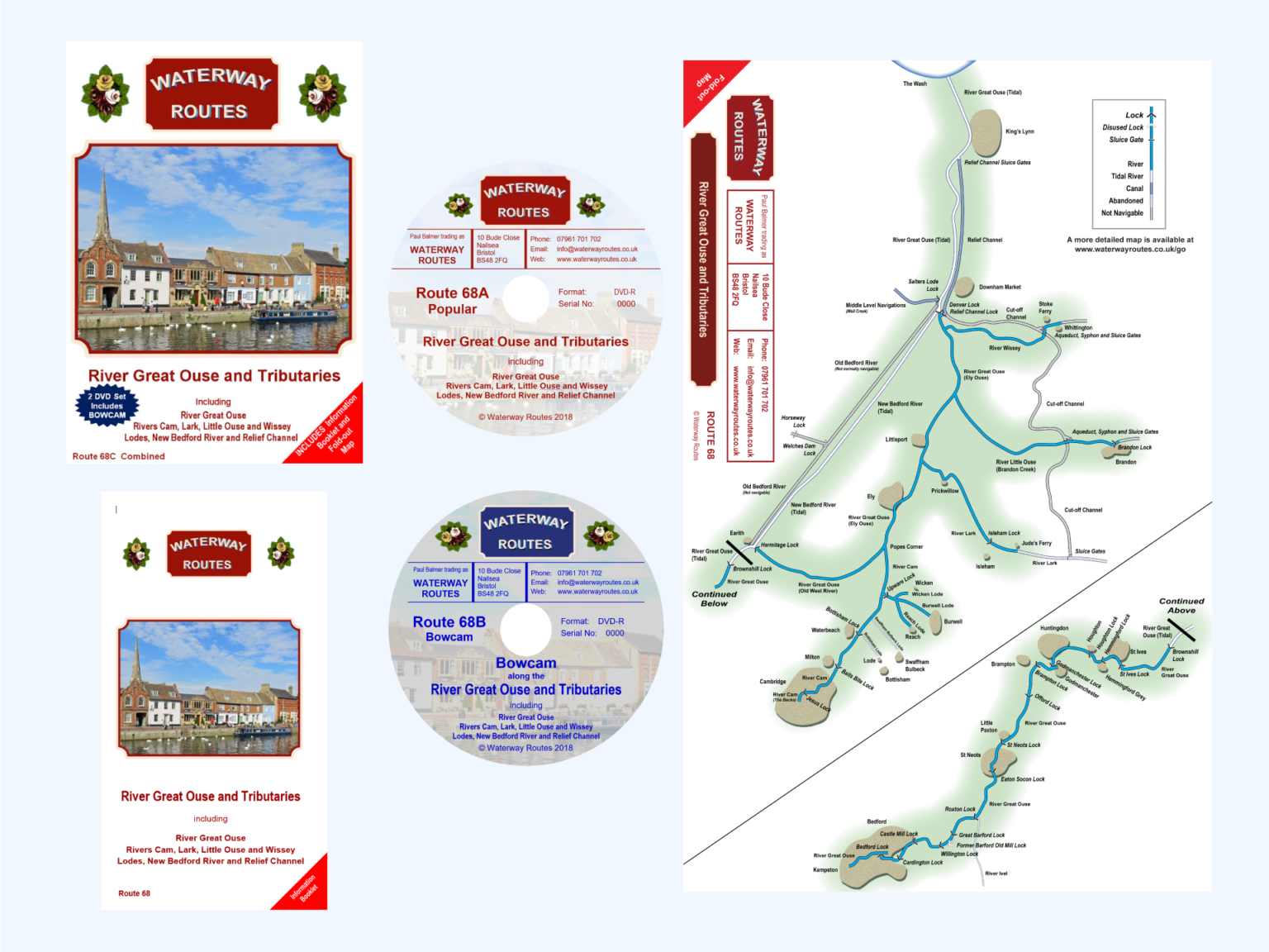 River Great Ouse and Tributaries DVDs - Waterway Routes